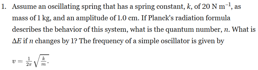 Solved Assume an oscillating spring that has a spring | Chegg.com