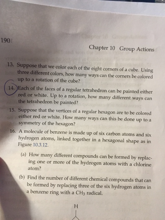 Solved 190 Chapter 10 Group Actions 13 Suppose That We