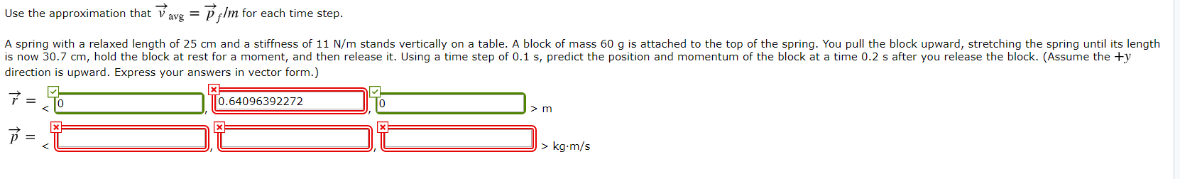 Solved A spring with a relaxed length of 25 cm and a | Chegg.com