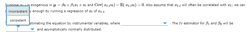 9. Applying 2SLS to time series equations Consider | Chegg.com