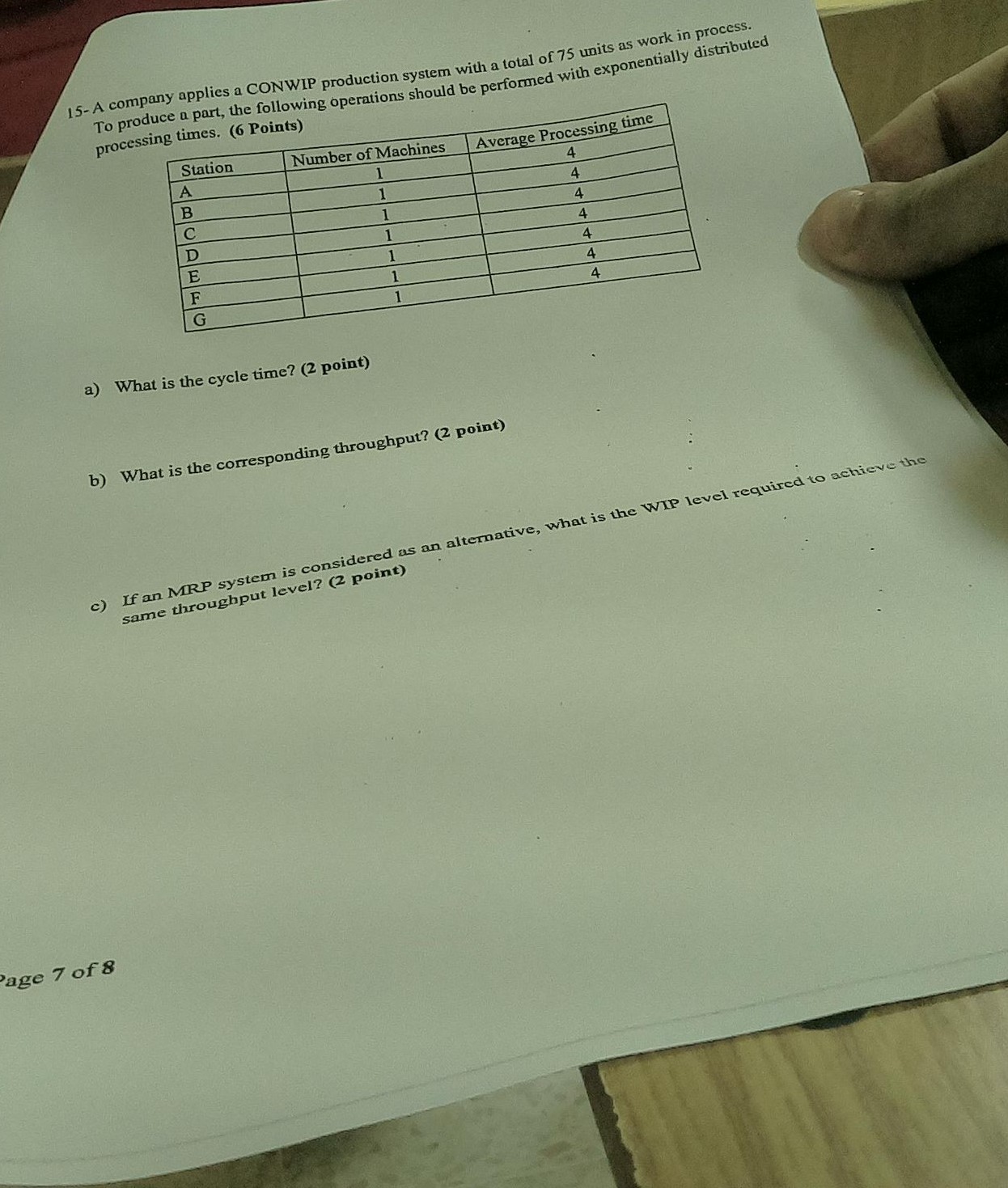 Solved 15-A comprnv anolies a CONWIP production system with | Chegg.com