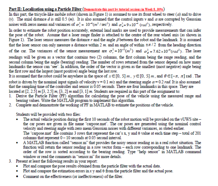 Part Ii Localisation Using A Particle Filter