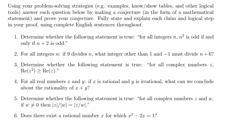 Solved Using your problem-solving strategies (e.g. examples, | Chegg.com