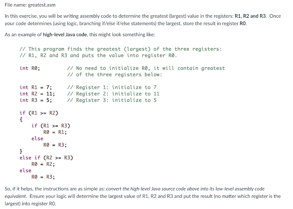 Solved I need the following code in the picture to be | Chegg.com