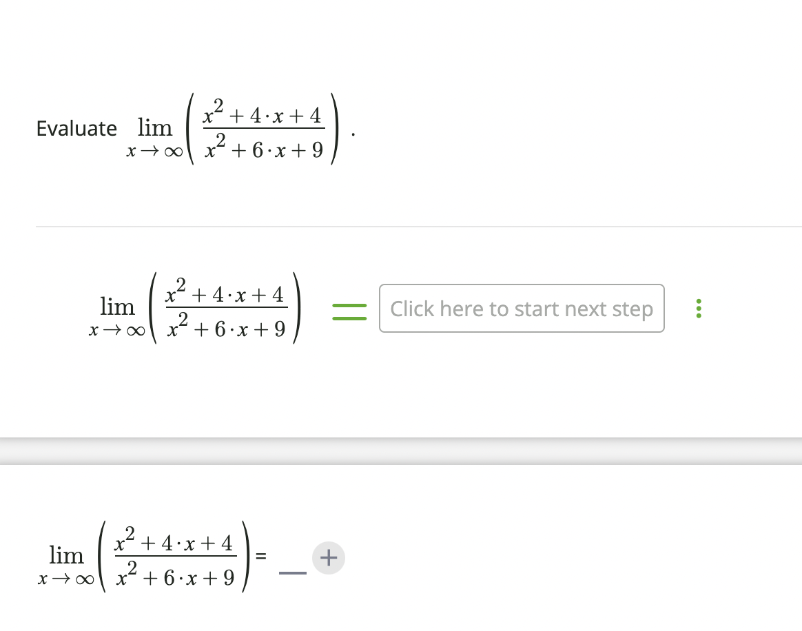 Solved Evaluate the limit: limx→2(x+4x2−3⋅x+8) | Chegg.com