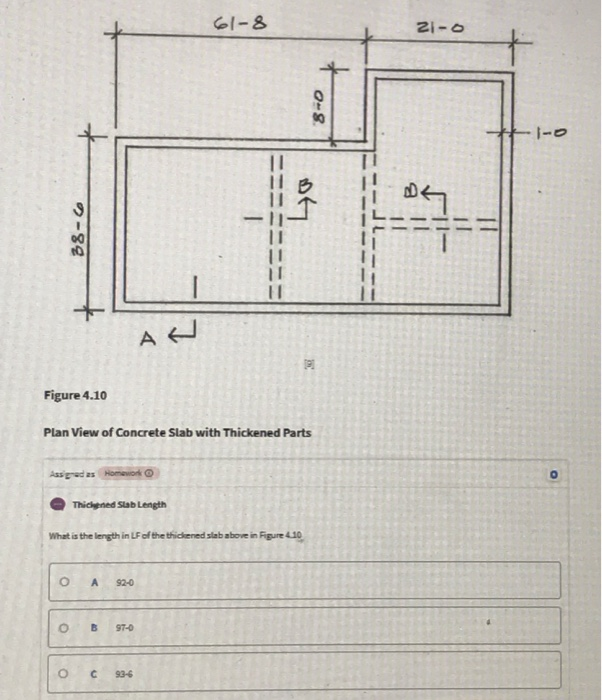 Solved el-8 리-ㅇ に Figure 4.10 Plan View of Concrete Slab | Chegg.com