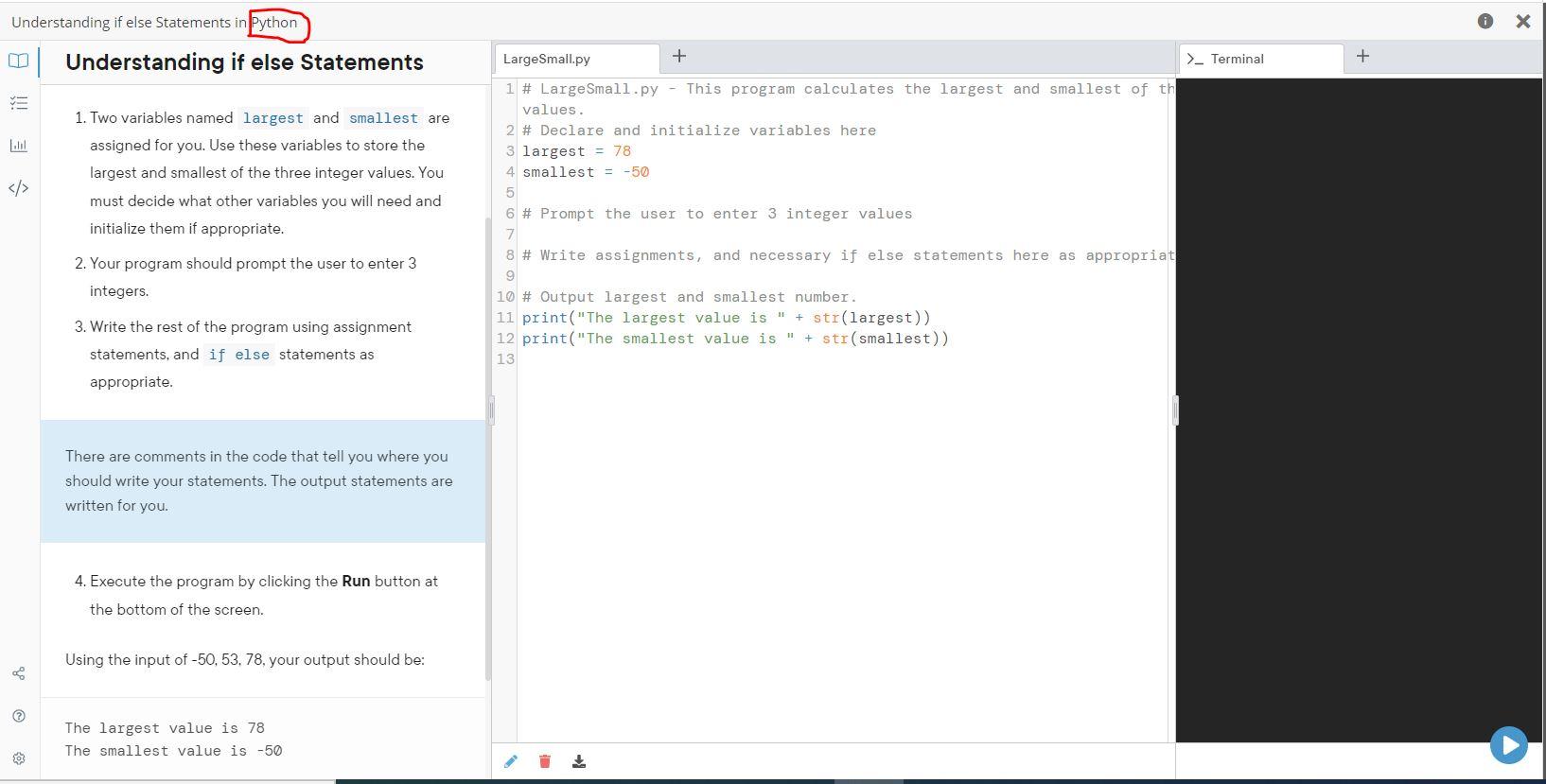 Solved There are comments in the code that tell you where | Chegg.com