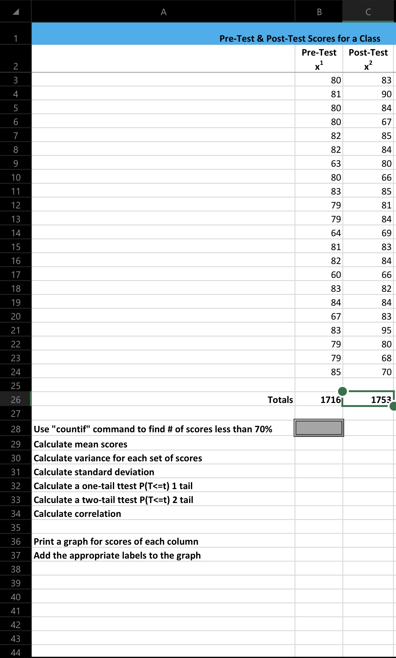 Solved \begin{tabular}{|c|c|c|c|} \hline 1 & Pre-Test \& | Chegg.com
