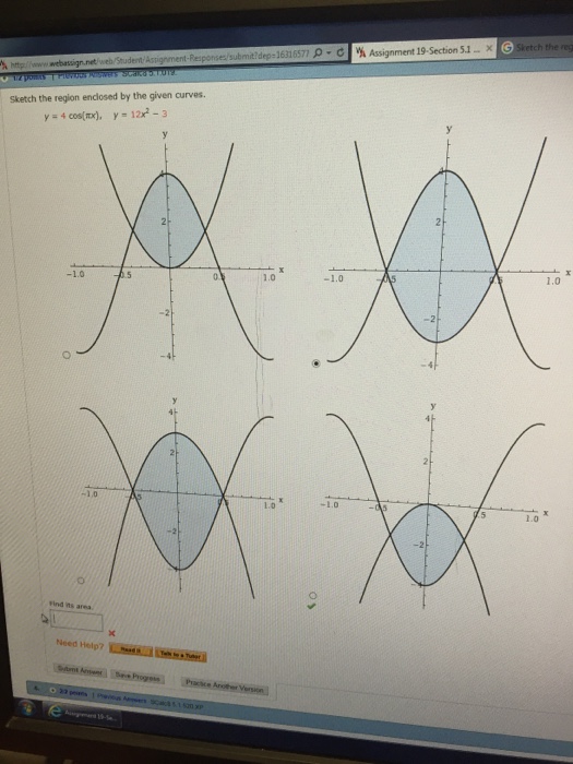 Solved Sketch the region enclosed by the given curves. y = | Chegg.com Solved Sketch the region enclosed by the given curves. y = | Chegg.com