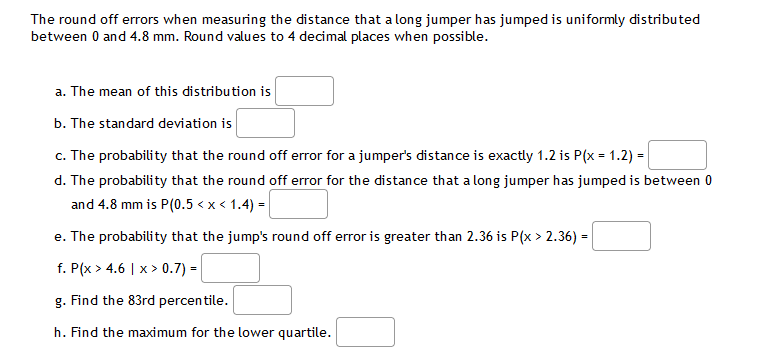 Solved The round off errors when measuring the distance that | Chegg.com