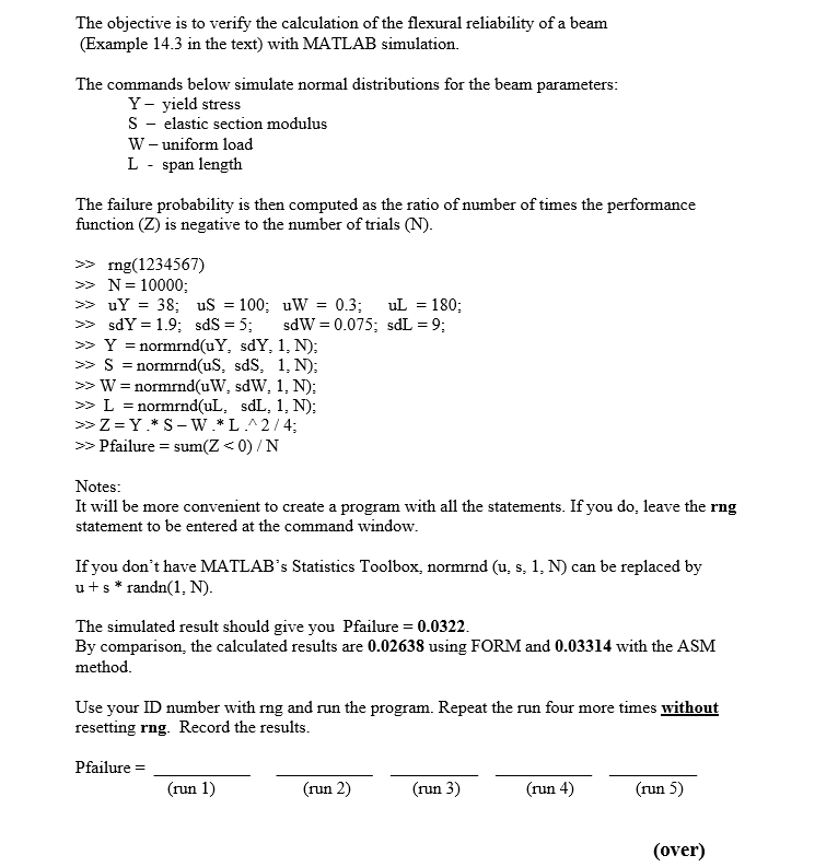 Solved The objective is to verify the calculation of the | Chegg.com