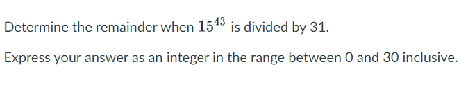 Solved Express your answer as an integer in the range | Chegg.com