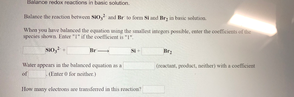 Solved Balance redox reactions in acidic solution. Balance | Chegg.com
