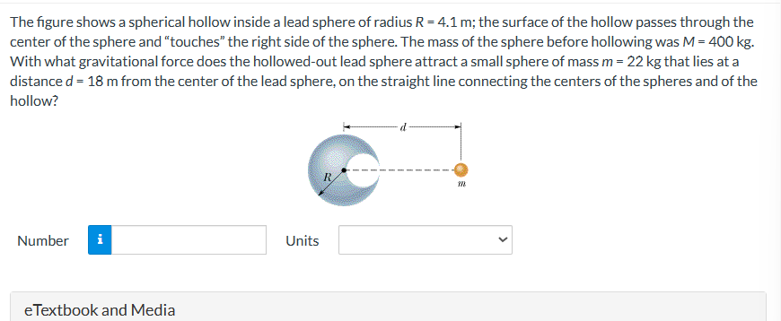 Solved The figure shows a spherical hollow inside a lead | Chegg.com