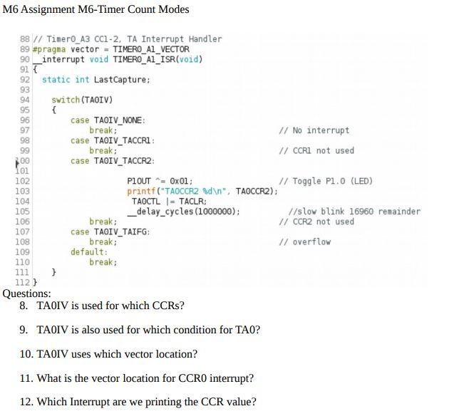 Solved M6 Assignment M6 Timer Count Modes 88 Timero A3 
