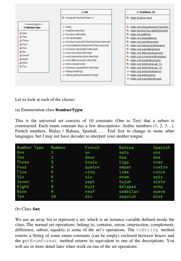 Solved Let us look at each of the classes: (a) Enumeration | Chegg.com
