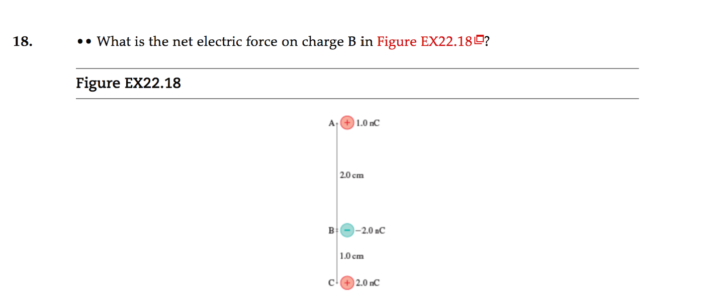 Solved 18. ∙ What is the net electric force on charge B in | Chegg.com
