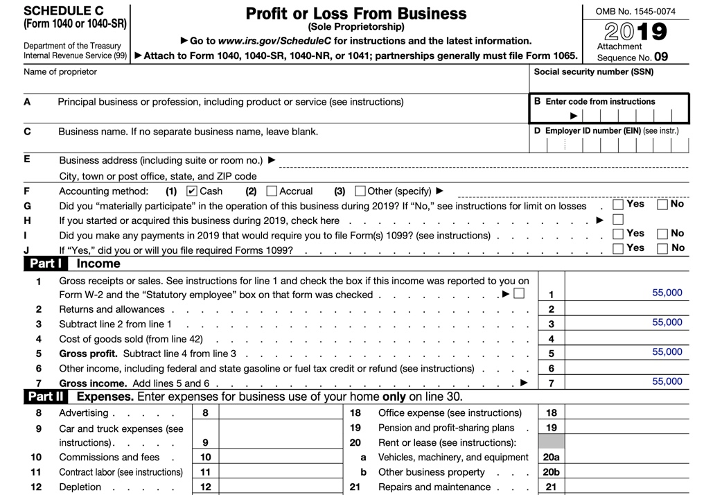 Complete Schedule C Tax Form For Nick s Sole Chegg Complete Schedule C Tax Form For Nick s Sole Chegg