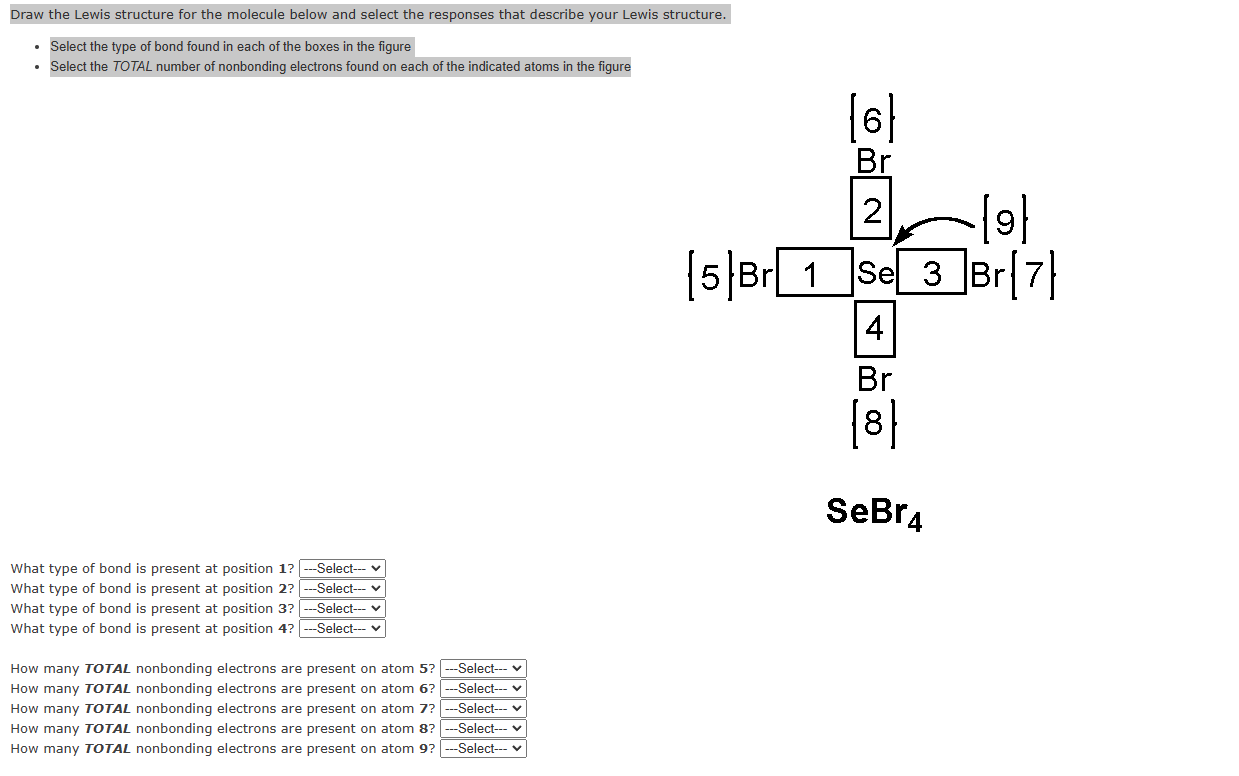 Solved Draw the Lewis structure for the molecule below and | Chegg.com