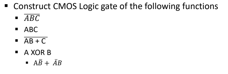 Solved • Construct CMOS Logic gate of the following | Chegg.com