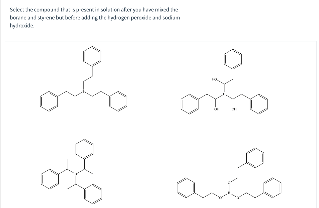 Solved Select the compound that is present in solution after | Chegg.com