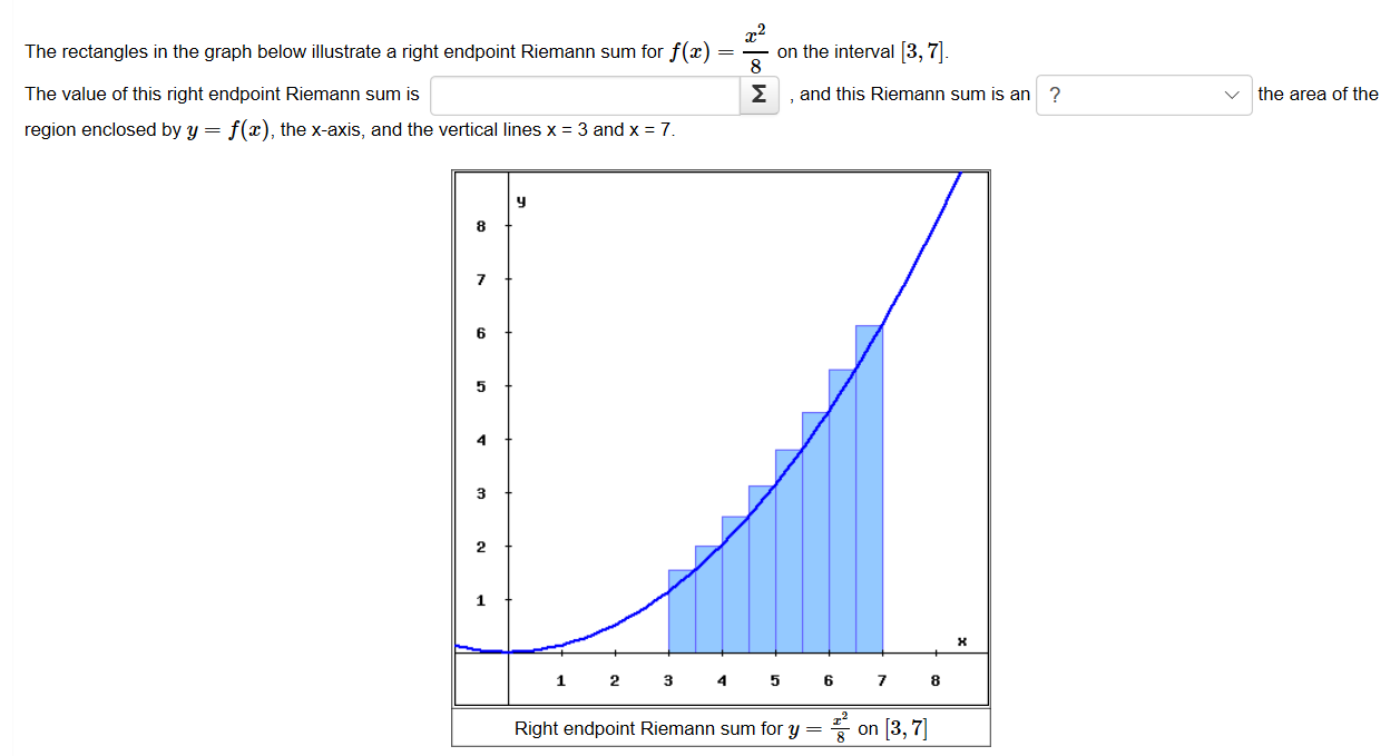 Solved (1 point) The rectangles in the graph below | Chegg.com