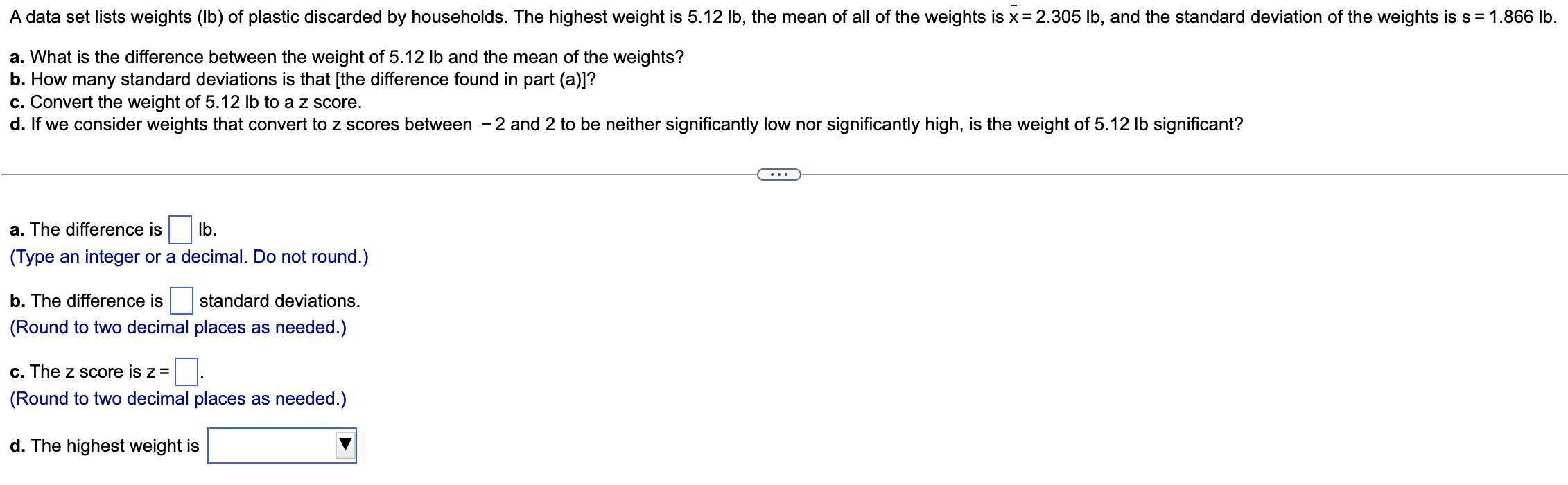 Solved A data set lists weights (lb) of plastic discarded by | Chegg.com