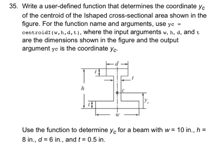Solved 35. Write a user-defined function that determines the | Chegg.com