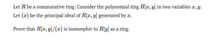 Solved Let R be a commutative ring. Consider the polynomial | Chegg.com