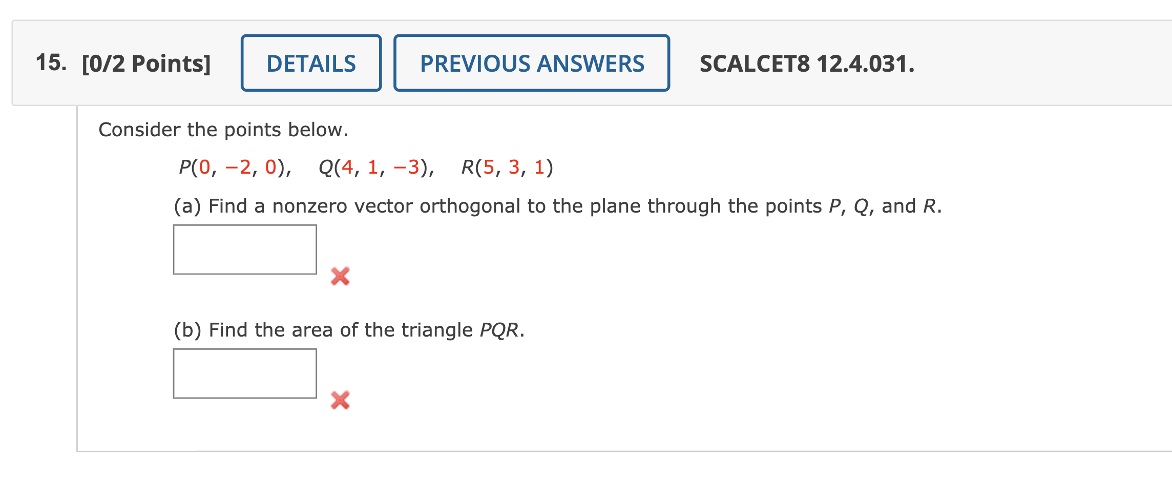 Solved 15. [0/2 Points] DETAILS PREVIOUS ANSWERS SCALCET8 | Chegg.com