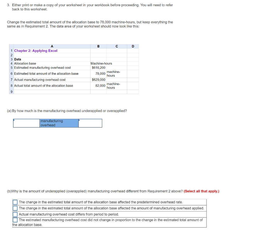 Solved 3. Either print or make a copy of your worksheet in | Chegg.com