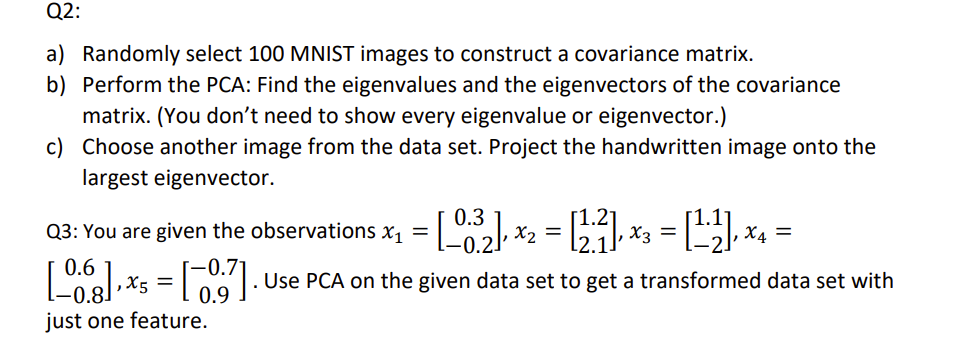 Solved a) Randomly select 100 MNIST images to construct a | Chegg.com