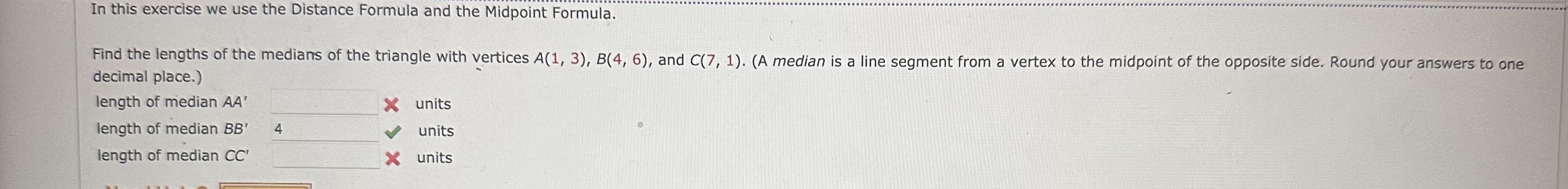 Solved In this exercise we use the Distance Formula and the | Chegg.com