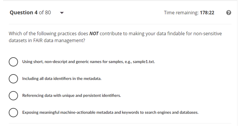 Solved Question 4 ﻿of 80Which of the following practices | Chegg.com