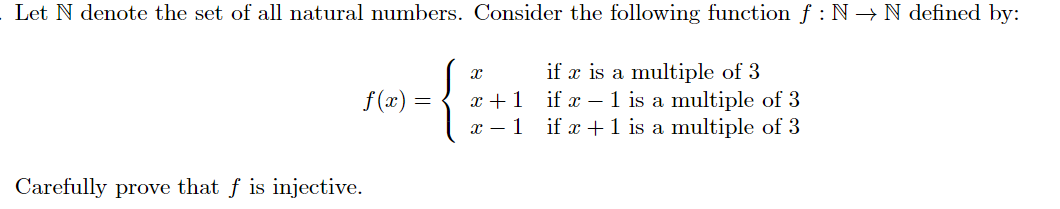 Solved Let N denote the set of all natural numbers. Consider | Chegg.com