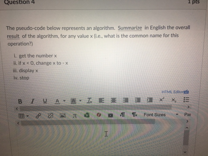 Solved The pseudo-code below represents an algorithm. | Chegg.com
