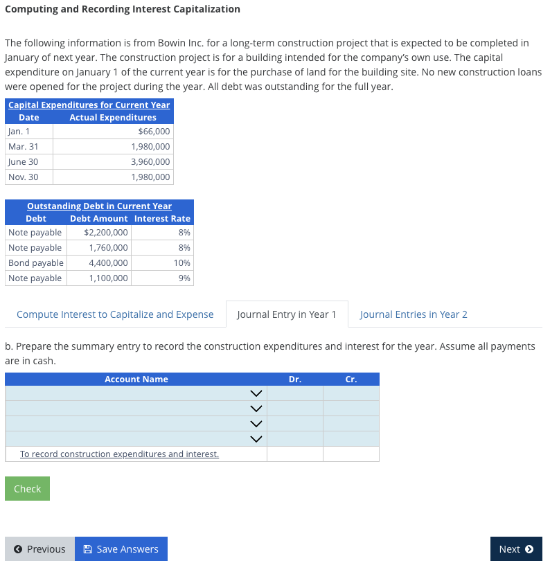Solved Computing and Recording Interest CapitalizationThe | Chegg.com