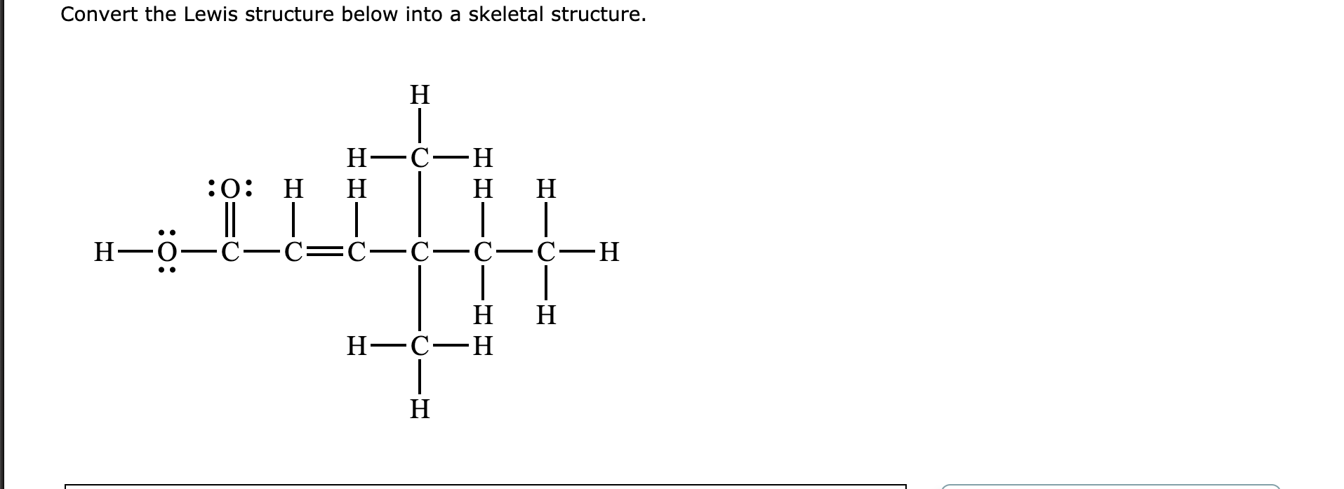 Solved Convert the Lewis structure below into a skeletal | Chegg.com