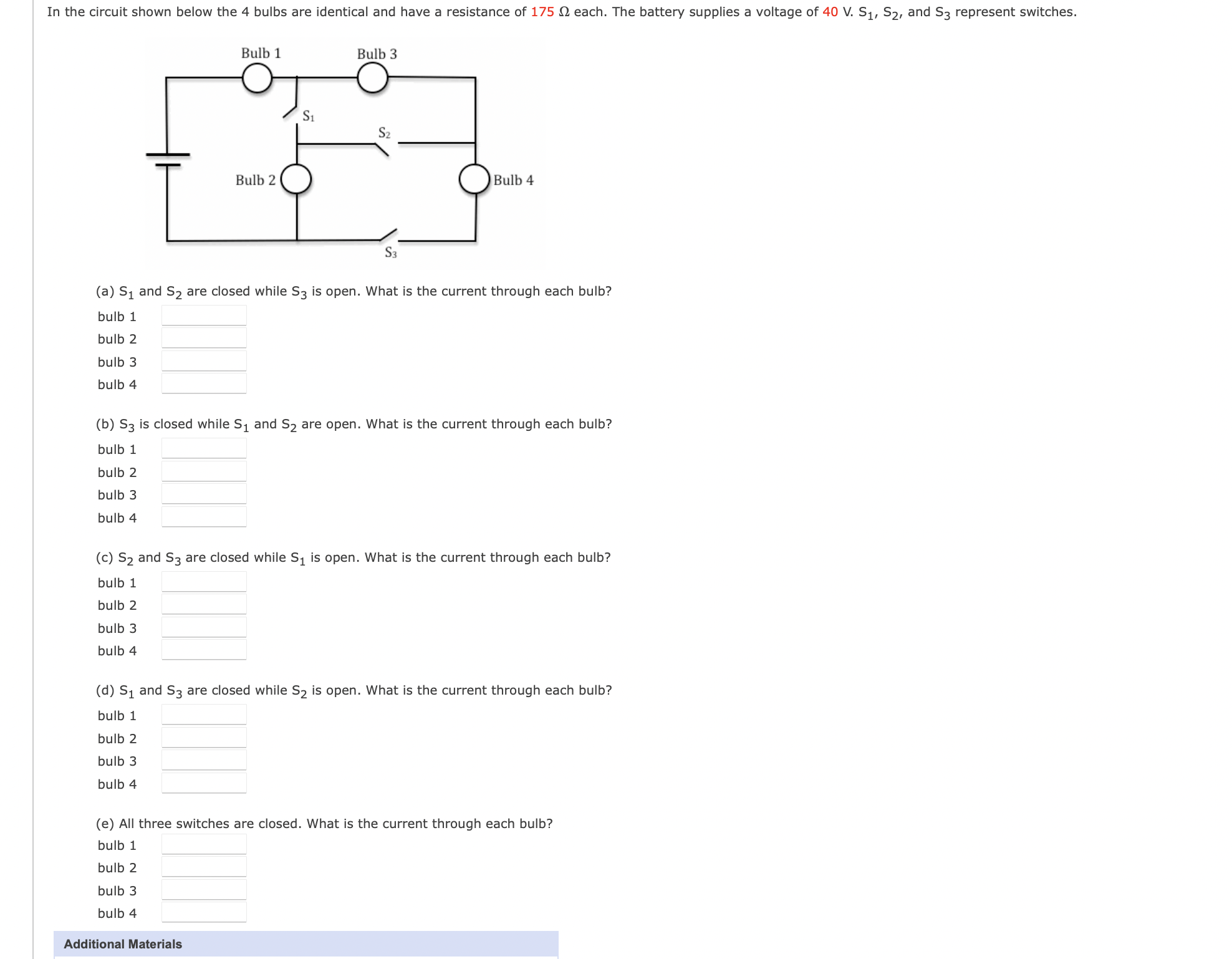 Solved (a) S1 and S2 are closed while S3 is open. What is | Chegg.com