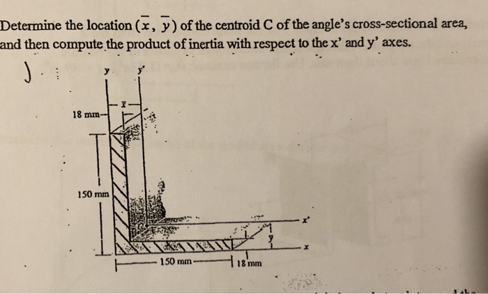 Solved Determine the location (x, y) of the centroid C of | Chegg.com