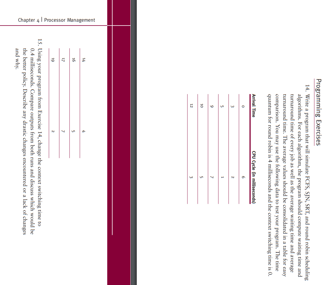 Solved Programming Exercises 14. Write a program that will | Chegg.com