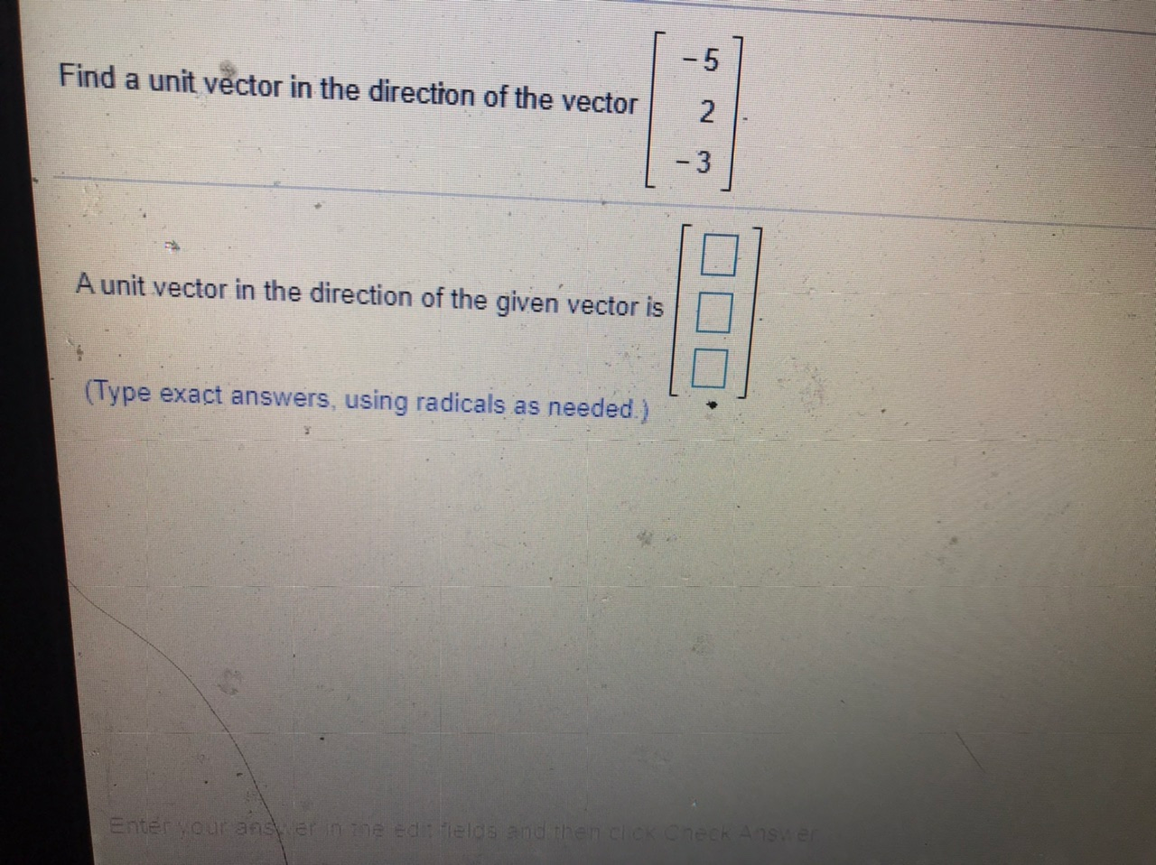 Solved Find a unit vector in the direction of the vector NU | Chegg.com