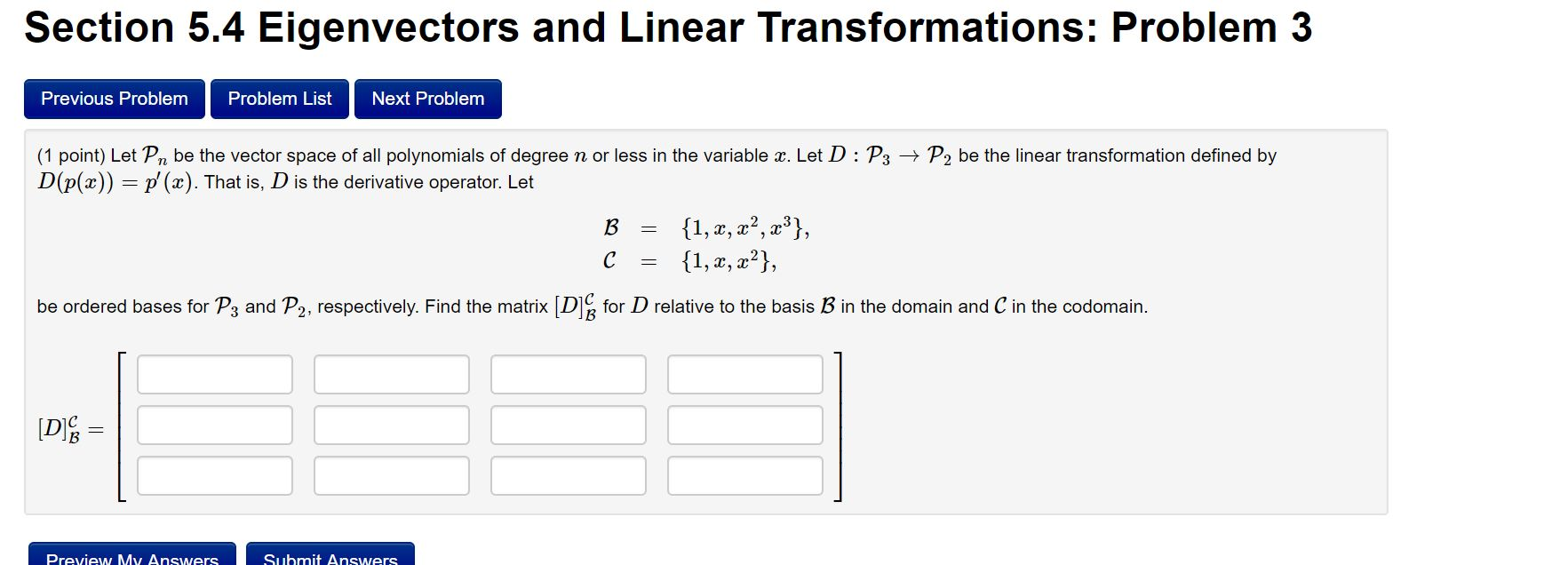 Solved Section 5.4 Eigenvectors and Linear Transformations: | Chegg.com