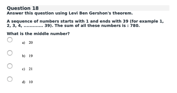 Solved Question 18Answer this question using Levi Ben | Chegg.com