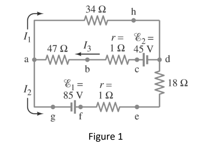 Solved a. Identify equations required to find currents in | Chegg.com