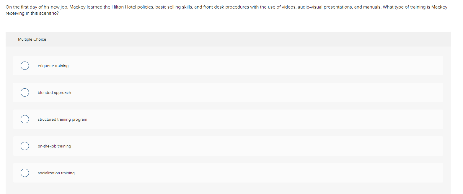 Solved receiving in this scenario? Multiple Choice etiquette | Chegg.com