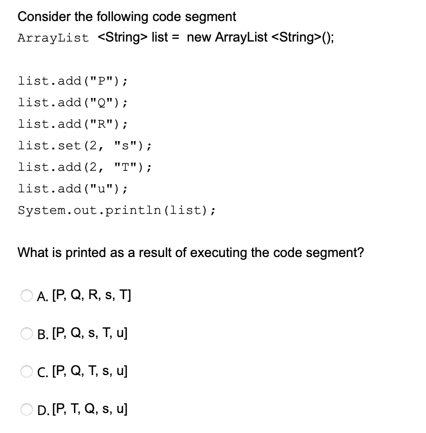 Solved The Following Function Defined In Class Myarraylist 