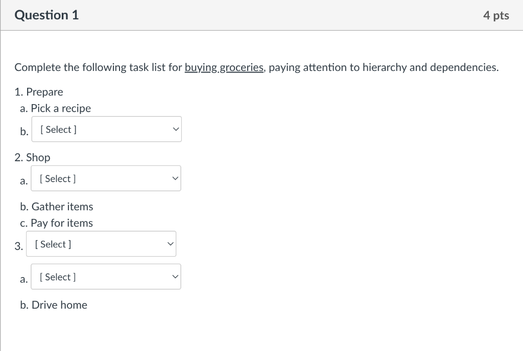 Solved Complete the following task list for | Chegg.com