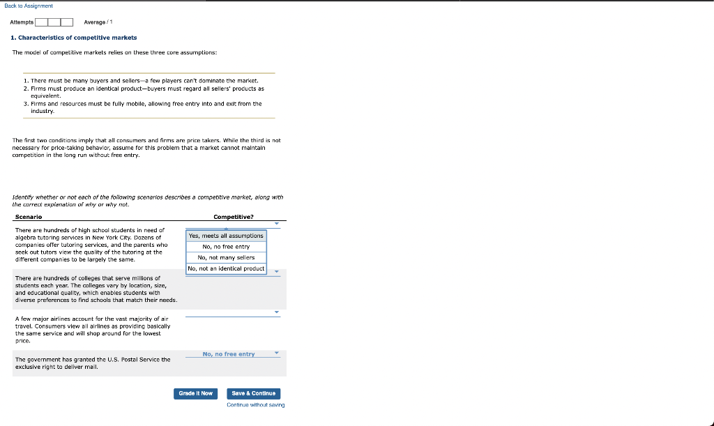 Solved Back to Assignment Attempts Average / 1 1. | Chegg.com