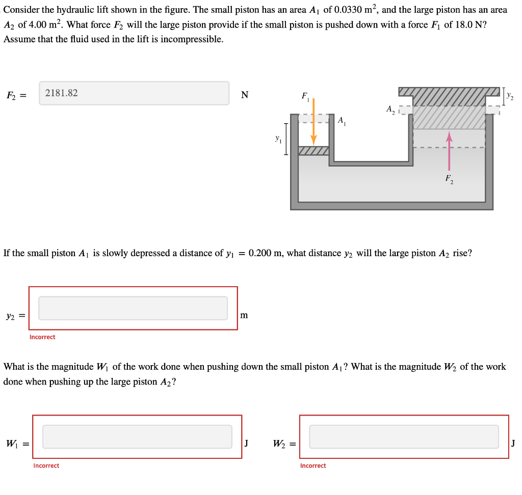 Solved Consider the hydraulic lift shown in the figure. The | Chegg.com